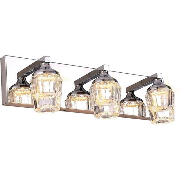 Accents | Warm White Led Vanity Light Fixture With Acrylic Shade Over ...